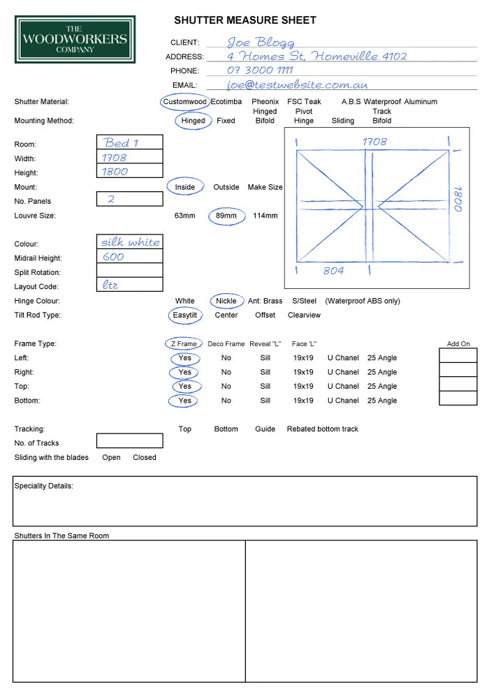 how to measure shutters